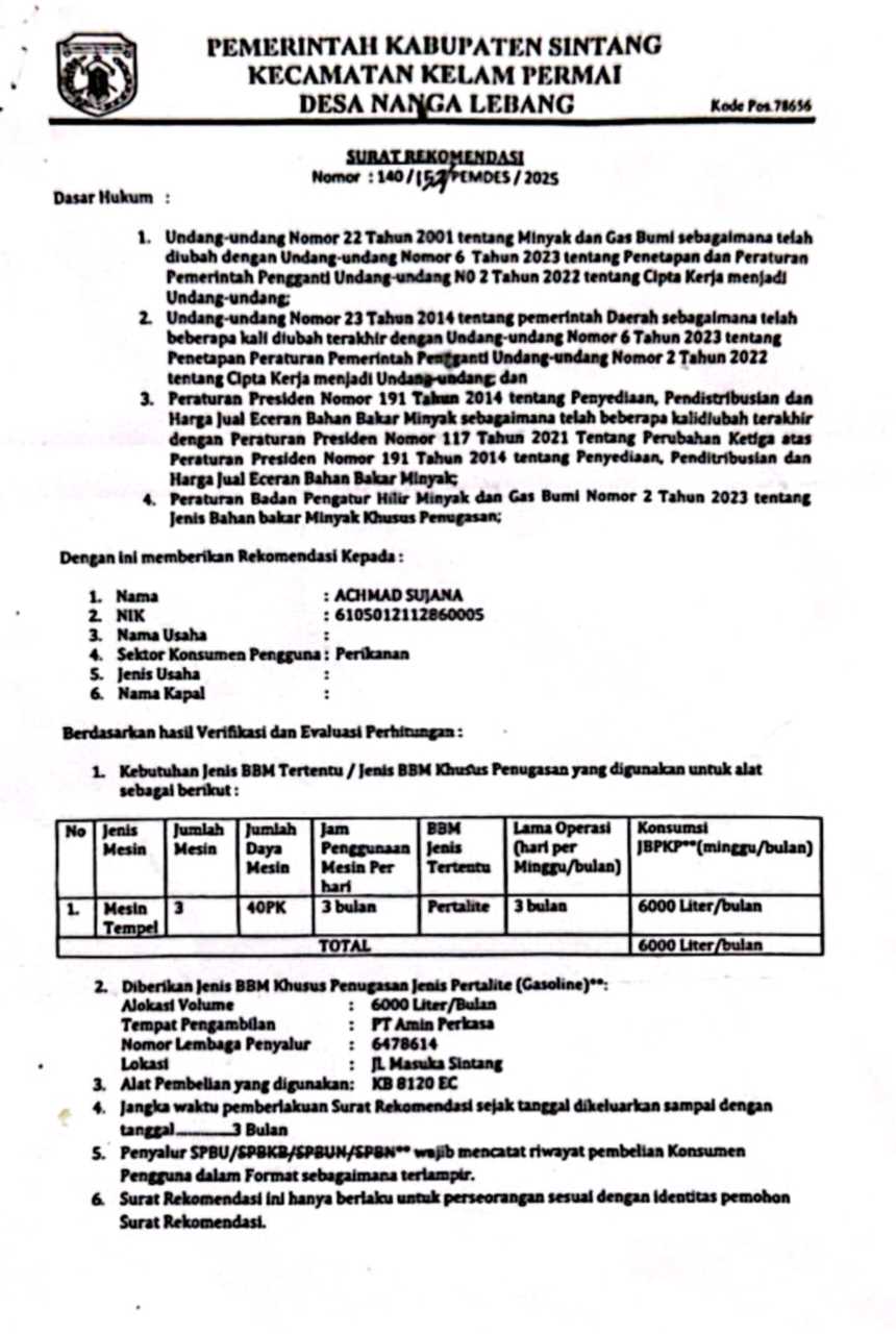 Pihak SPBU 64.786.14 Sintang Tegaskan Penyaluran BBM Subsidi Sesuai ...